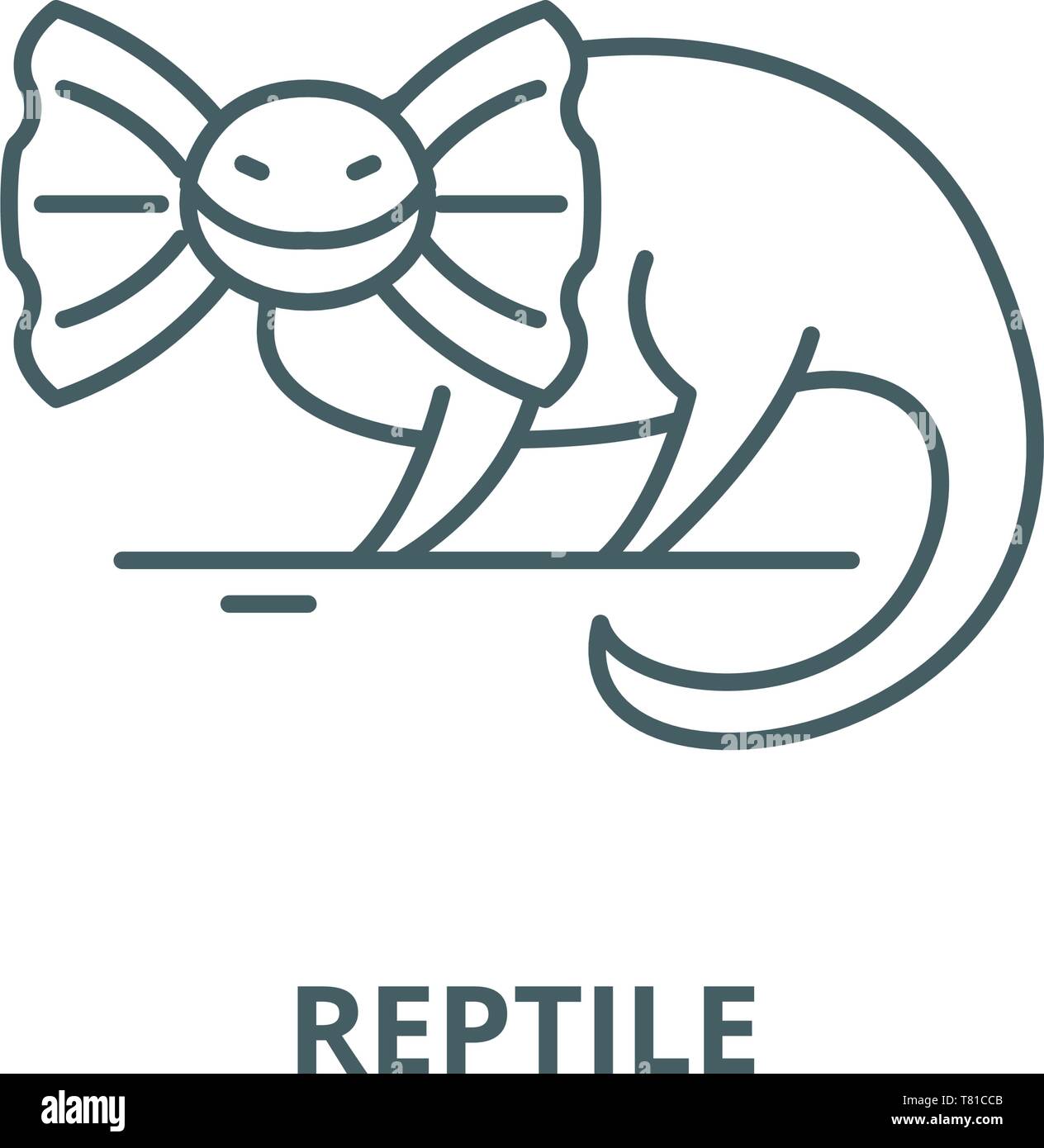 Reptile vector line icon, linear concept, outline sign, symbol Stock ...