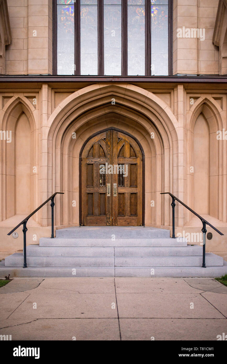 The Trinity Episcopal Cathedral is a Gothic Revival church, churchyard ...