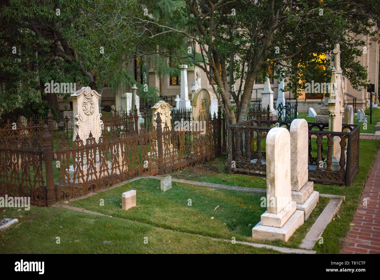 The Trinity Episcopal Cathedral is a Gothic Revival church, churchyard ...