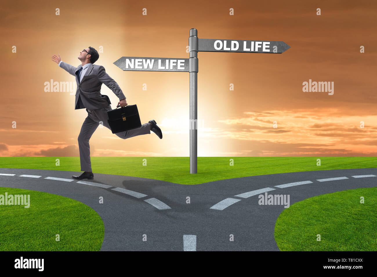 Concept of new and old life Stock Photo - Alamy