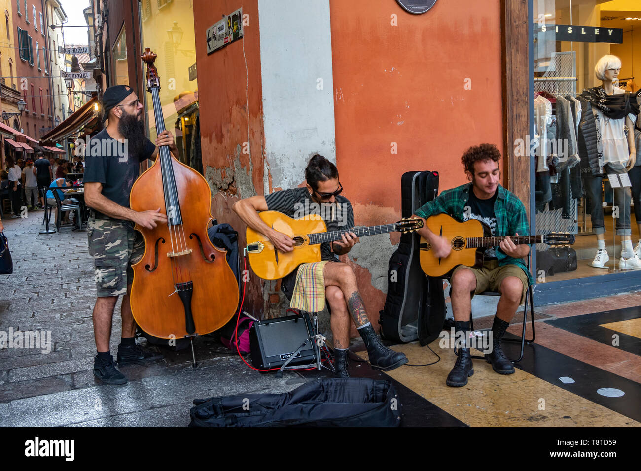 Street Musicians Centre of Bologna, Italy Stock Photo - Alamy
