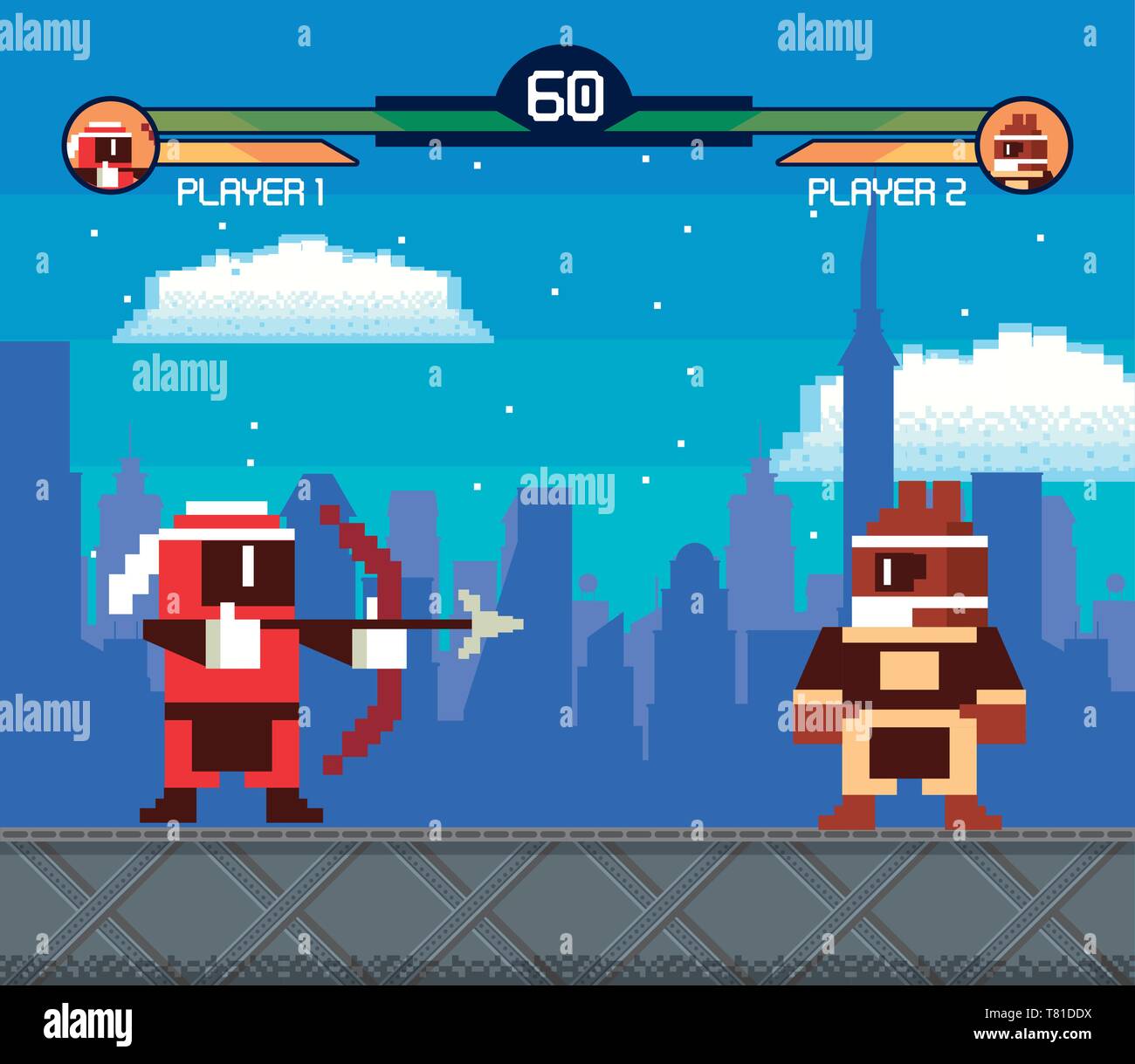 Retro videogame screen arcade background card Stock Vector Image & Art ...