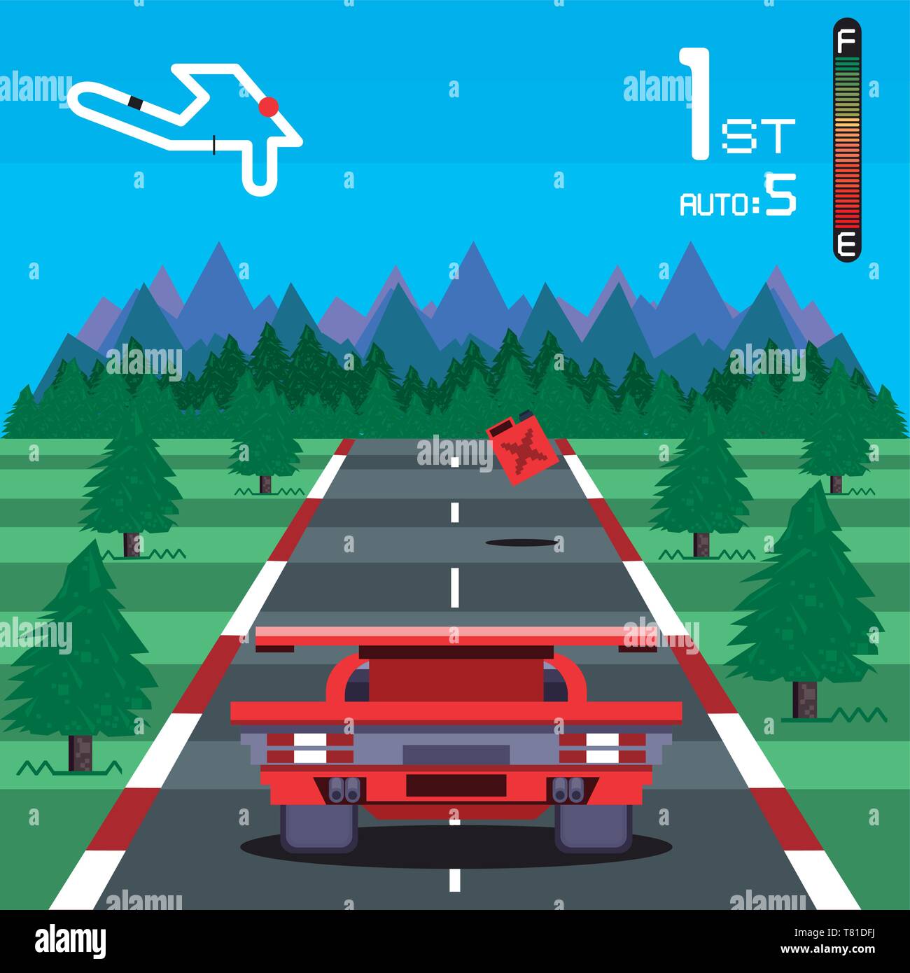 Retro videogame screen arcade background card Stock Vector Image & Art ...