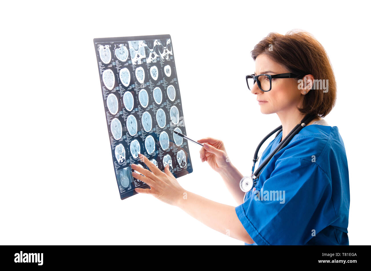 Doctor radiologist examination ray Cut Out Stock Images & Pictures - Alamy