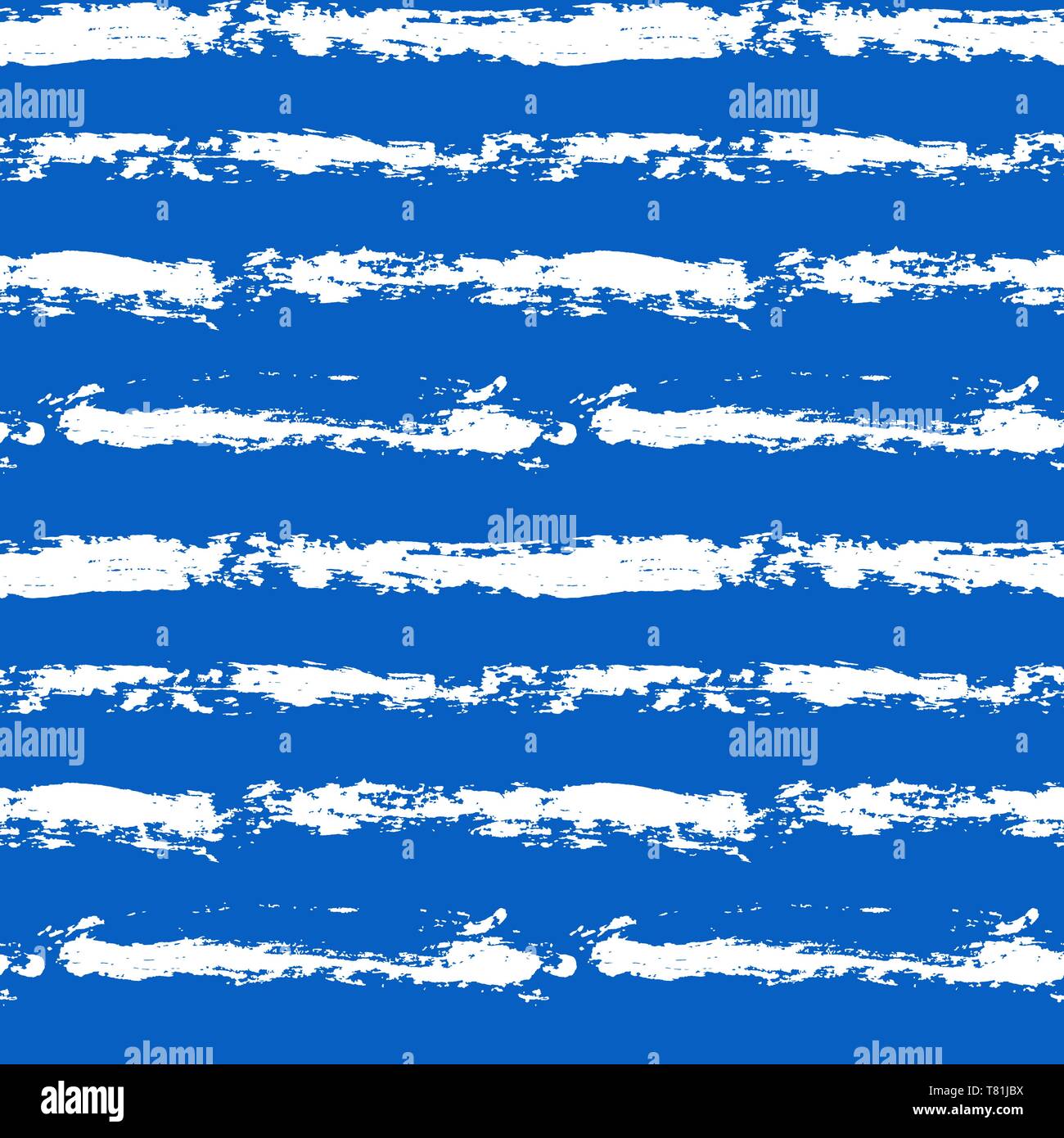 Ink vector brush strokes seamless pattern. Blue and white vector ...