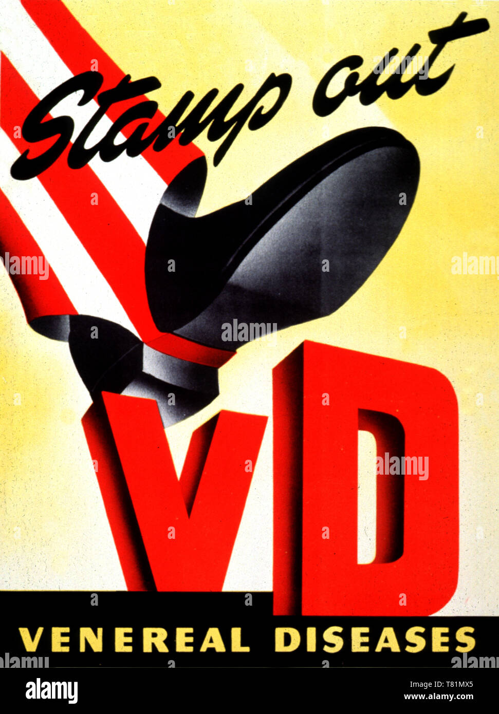 Stamp Out VD Poster, 1940s Stock Photo - Alamy