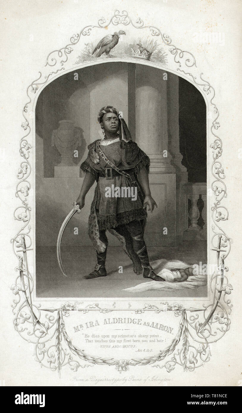 Ira Aldridge, American Actor and Playwright Stock Photo - Alamy