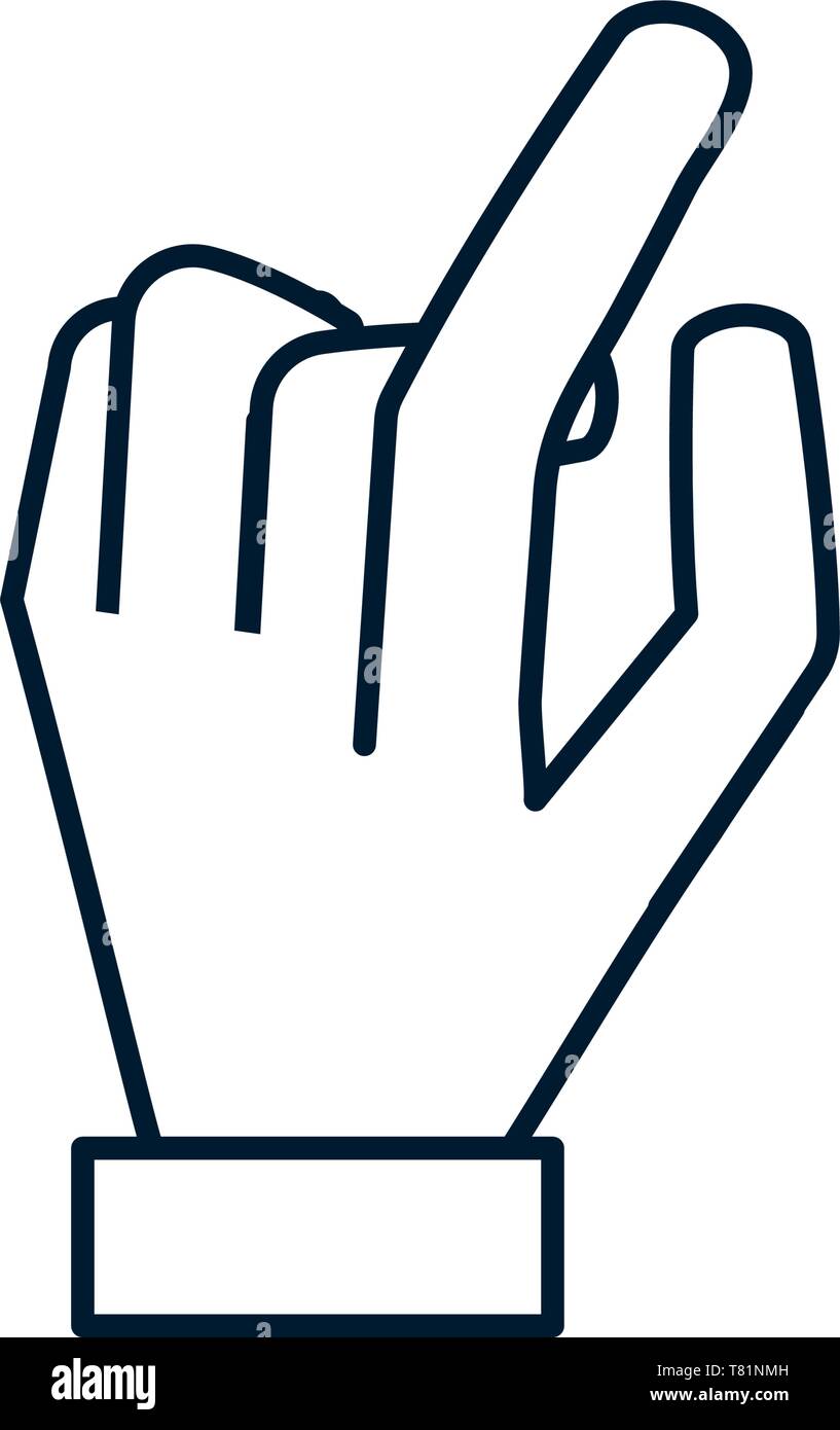 hand human avatar character vector illustration design Stock Vector ...