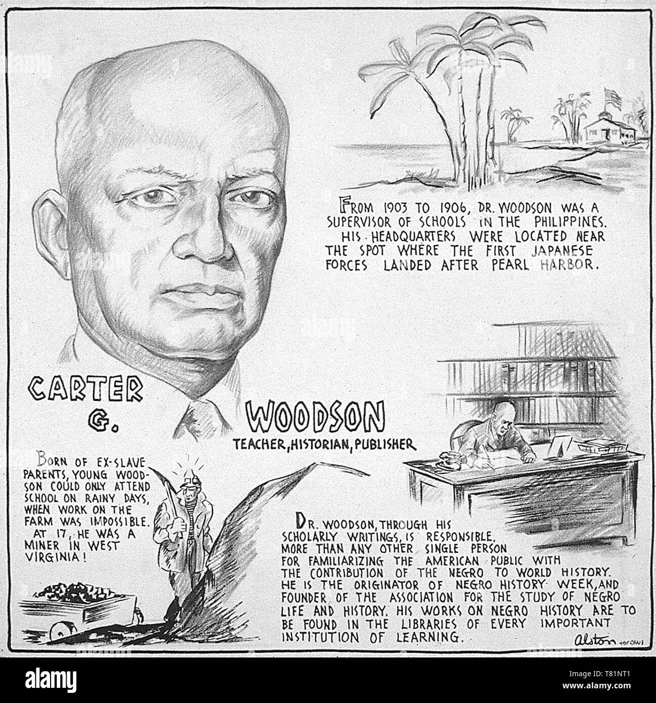 Carter G. Woodson, American Historian Stock Photo - Alamy