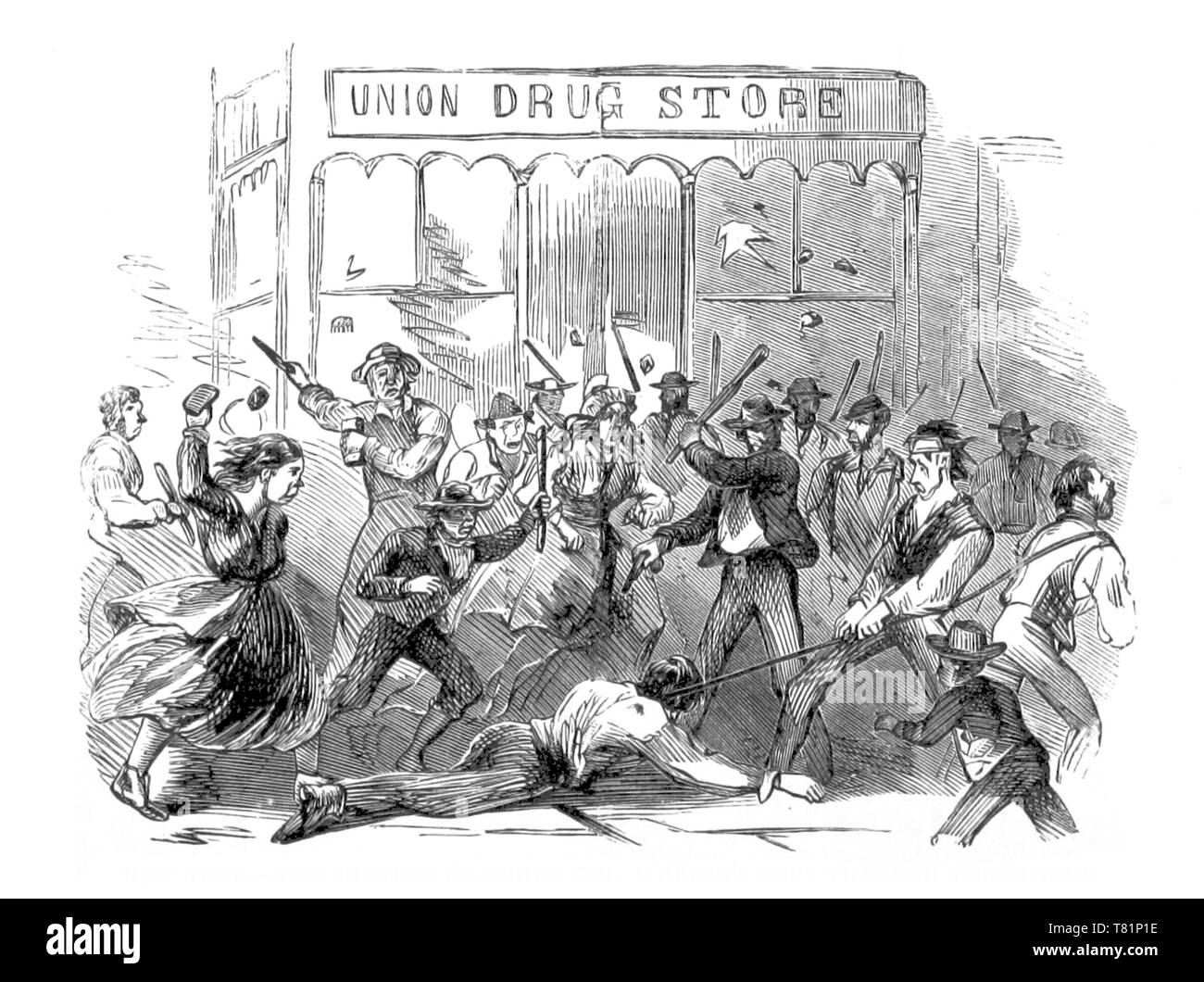 NYC Draft Riots, The Killing of Henry O'Brien, 1863 Stock Photo - Alamy