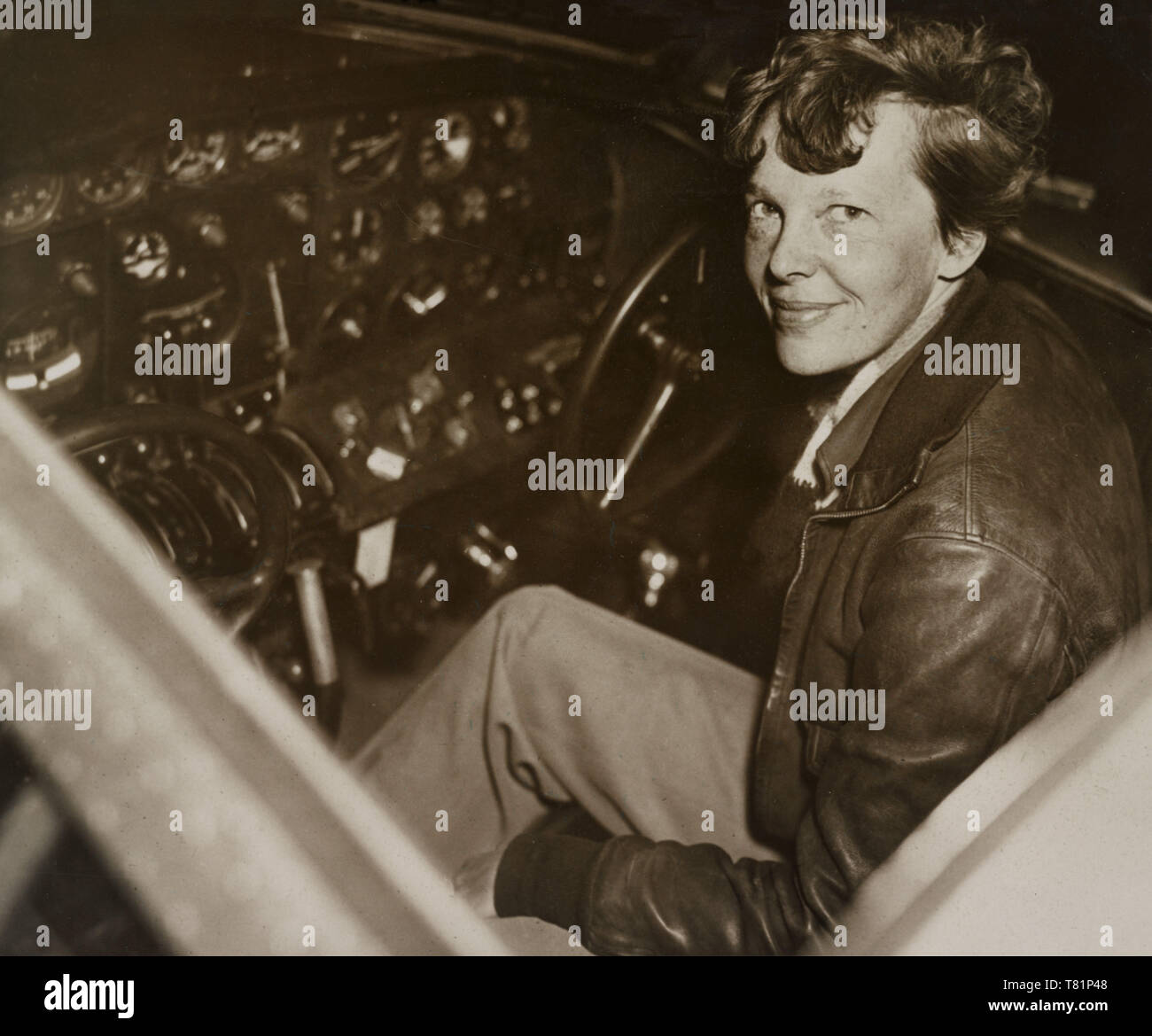 Amelia Earhart, American Aviatrix Stock Photo - Alamy