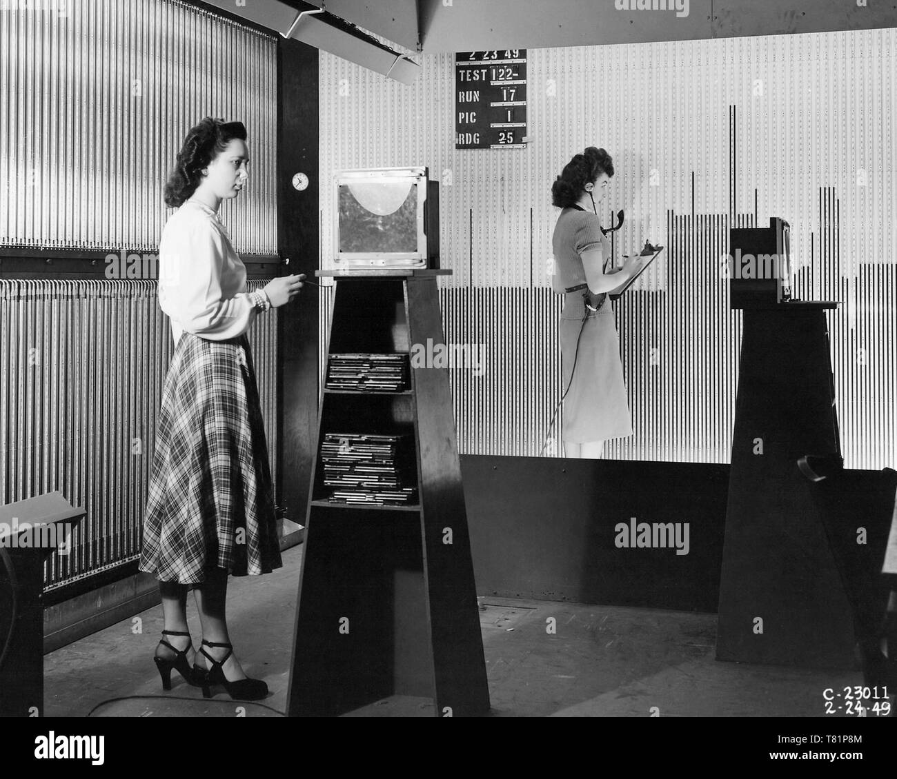 Supersonic Wind Tunnel, Manometer Boards, 1949 Stock Photo - Alamy