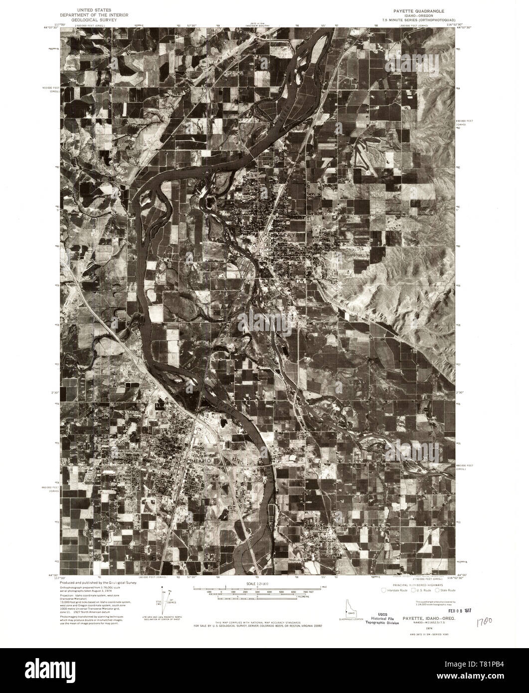 Map of payette hi-res stock photography and images - Alamy