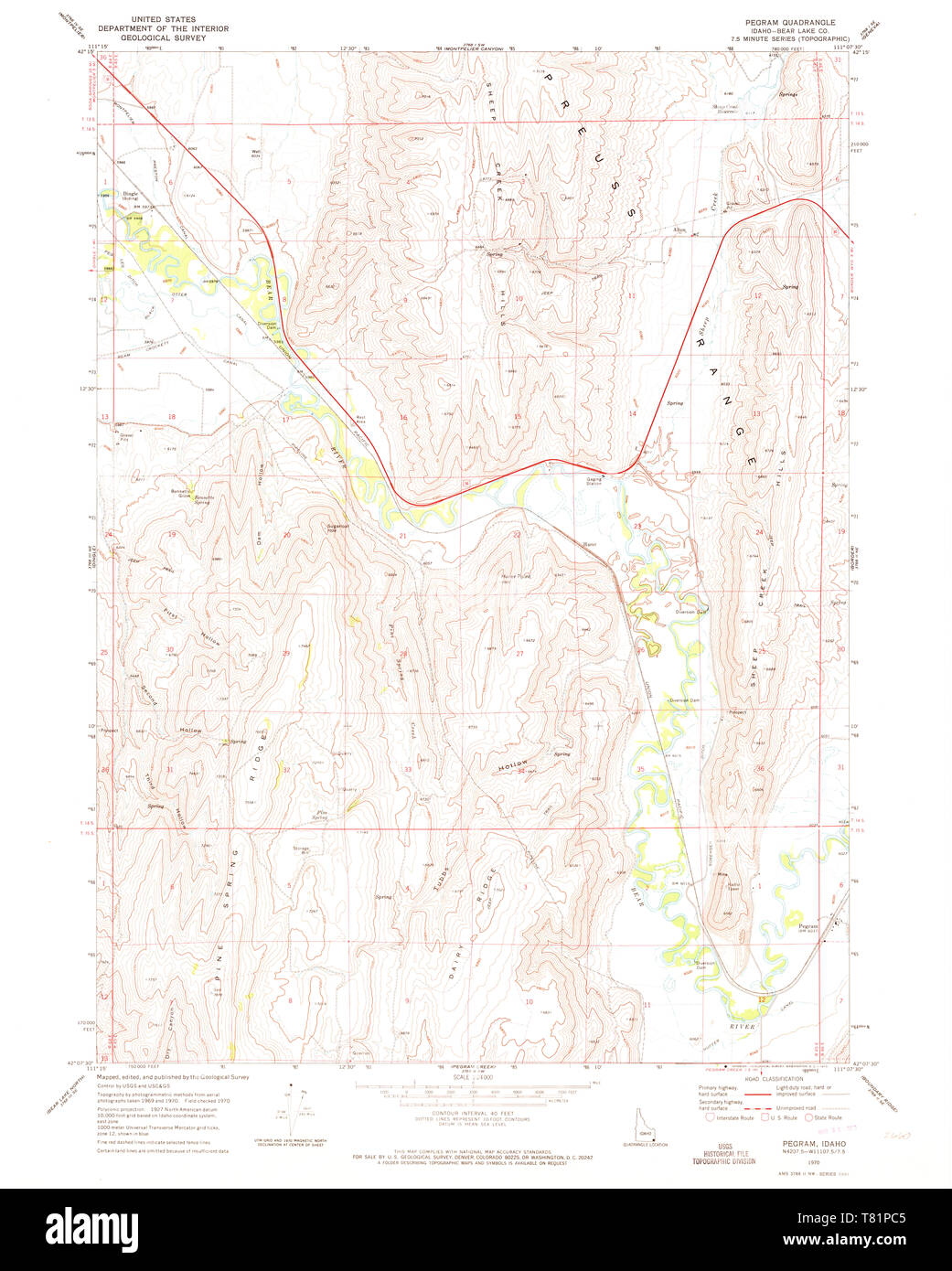 Pegram map Cut Out Stock Images & Pictures - Alamy