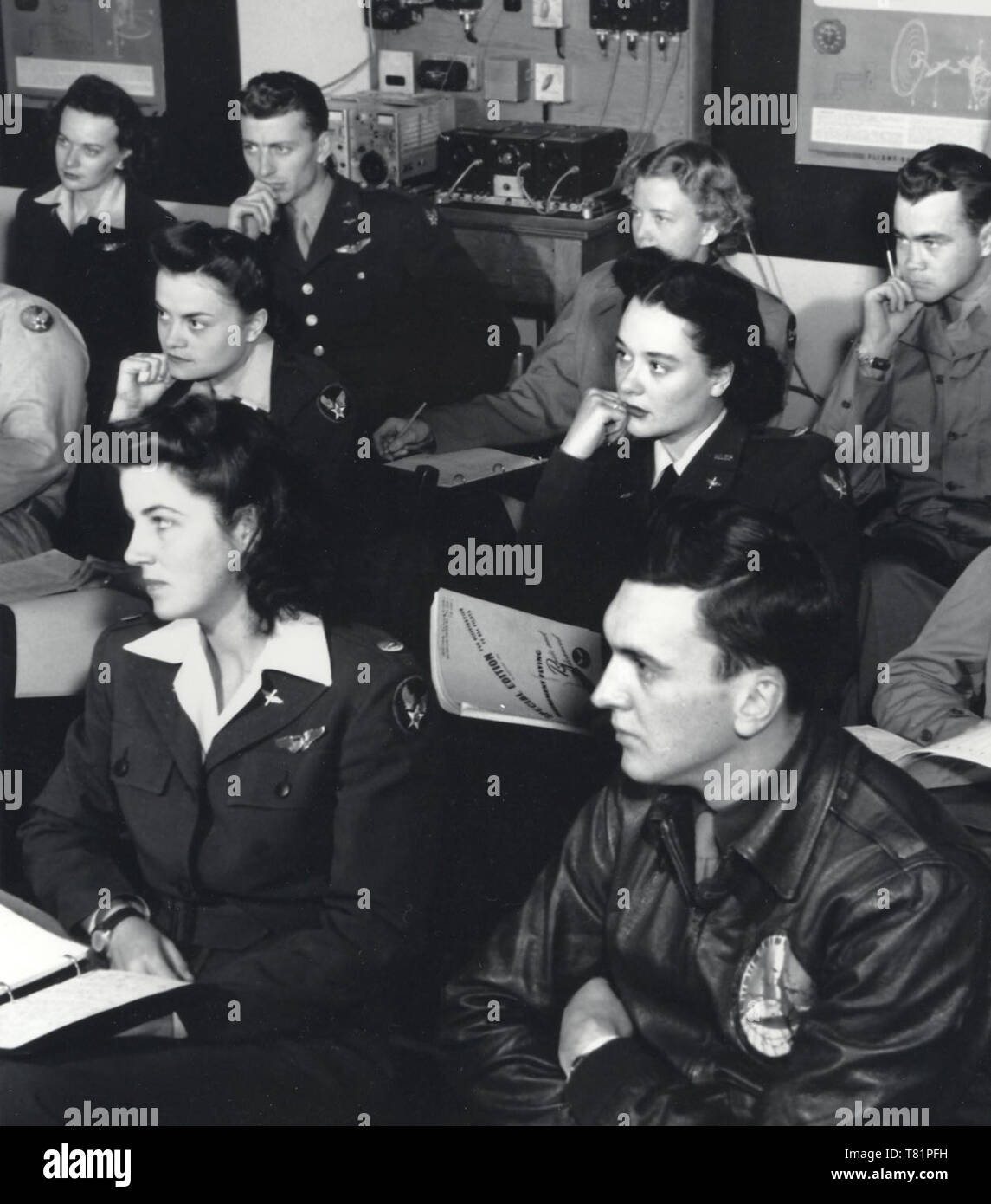 WWII, Romulus Army Airfield Classroom, 1944 Stock Photo - Alamy