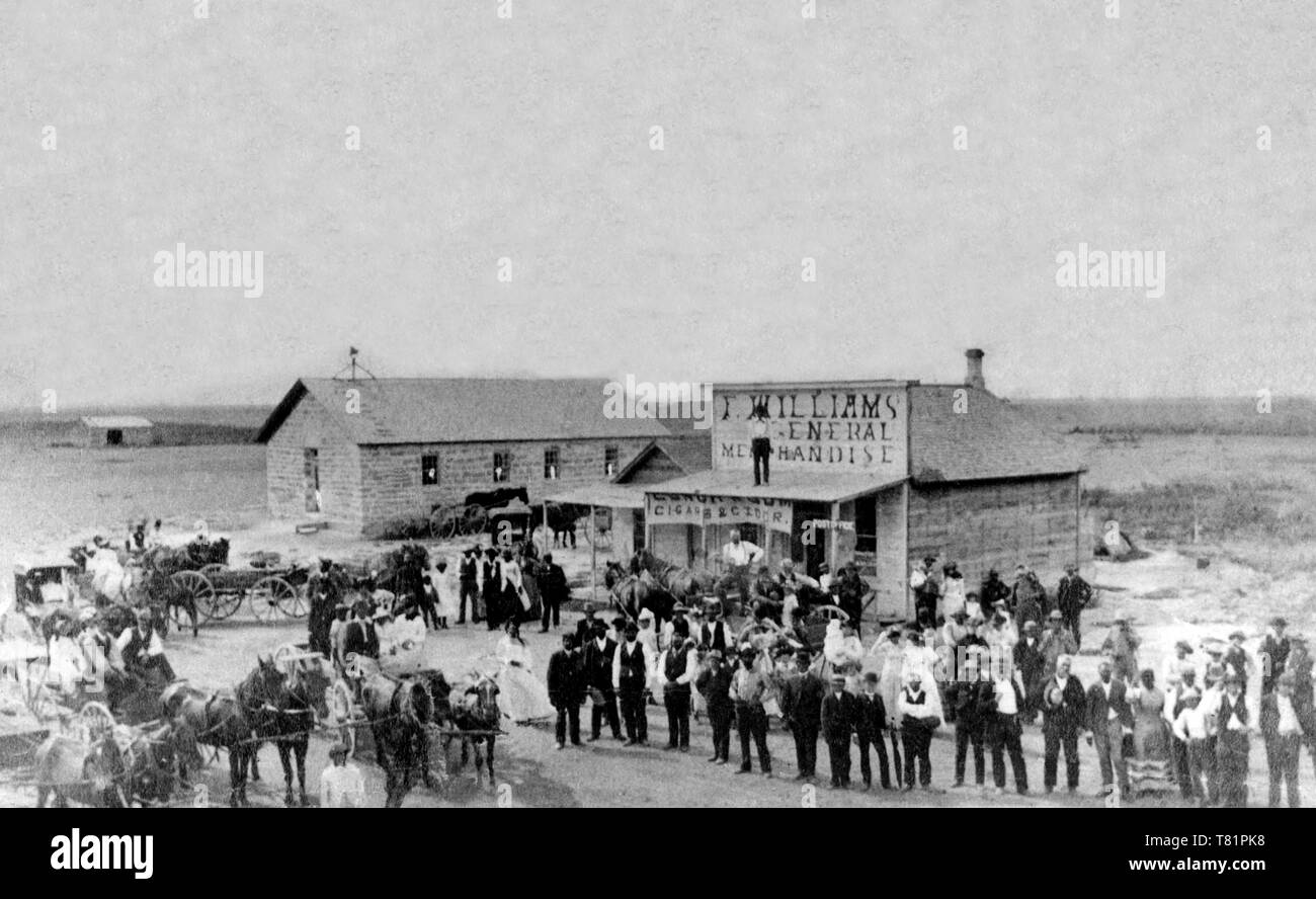 Settlement of Nicodemus, Kansas, 19th Century Stock Photo - Alamy