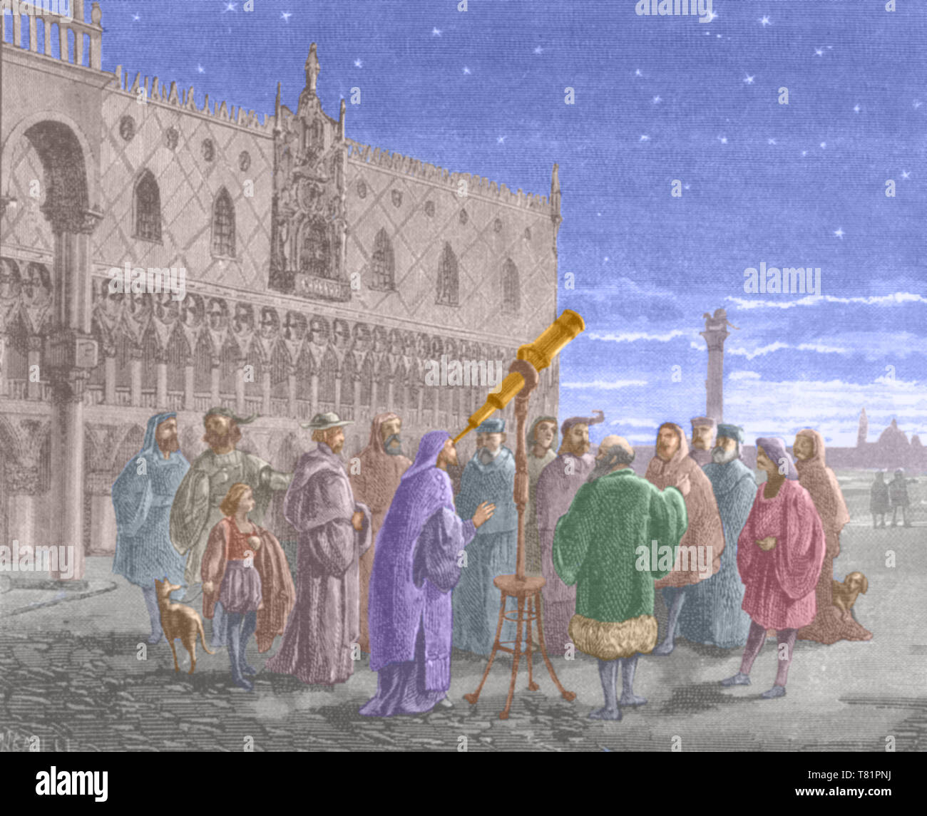 Galileo Galilei Demonstrating His Telescope, 1609 Stock Photo - Alamy