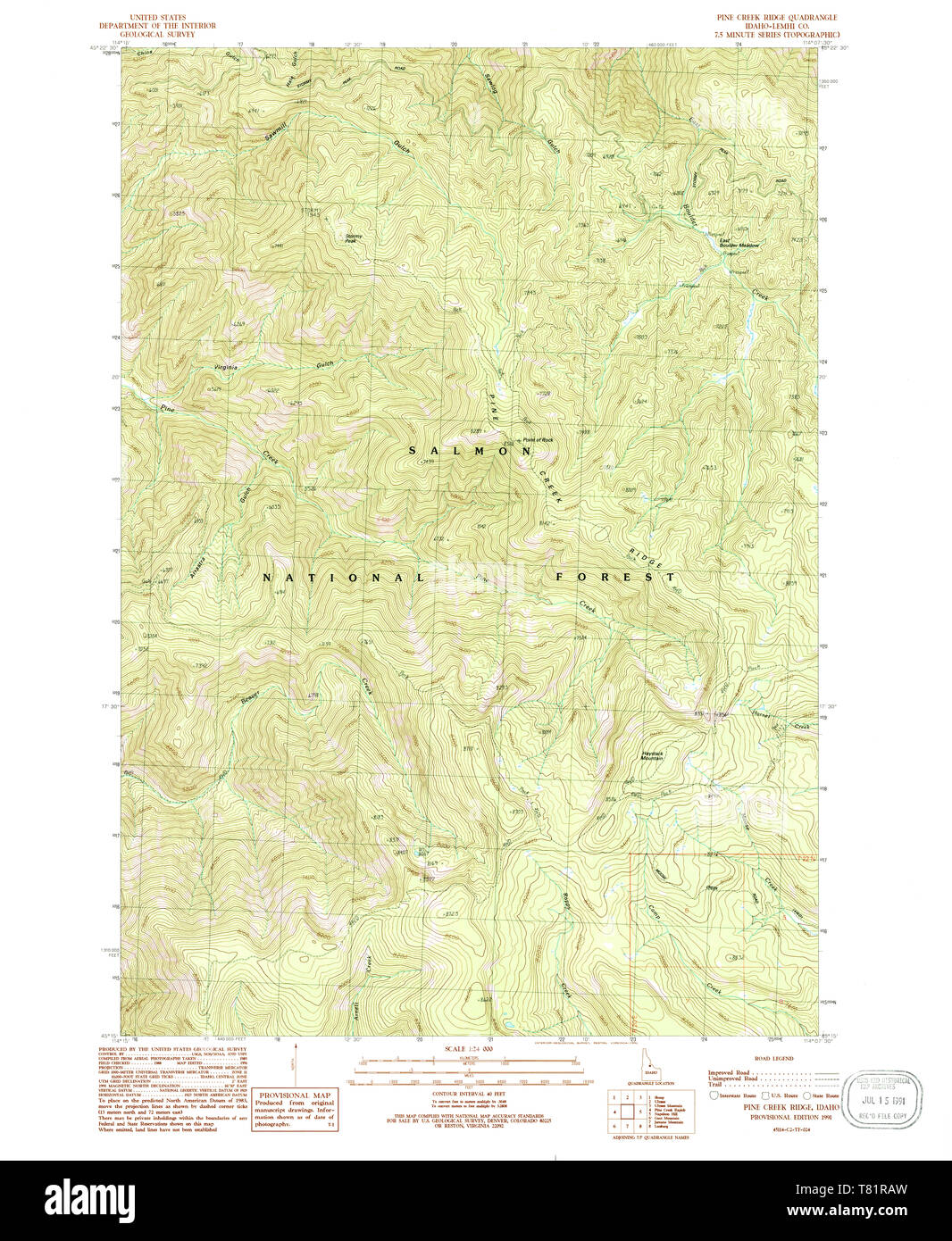 Map of pine ridge hi-res stock photography and images - Alamy