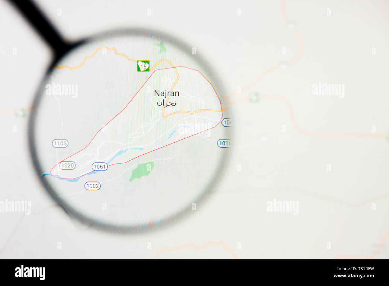 Najran city in Saudi Arabia visualization illustrative concept on ...