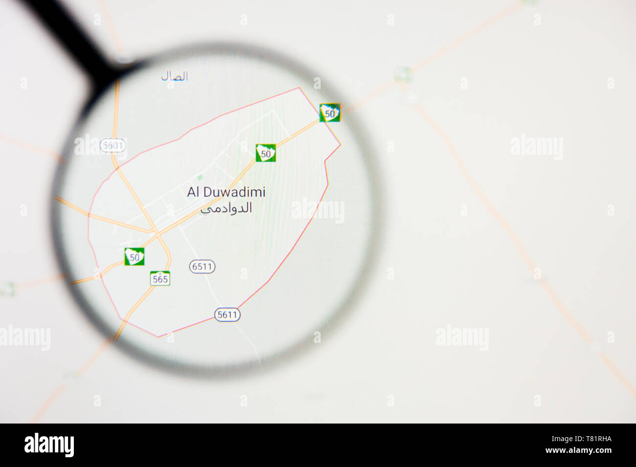 Ad Dawadimi city in Saudi Arabia visualization illustrative concept on ...