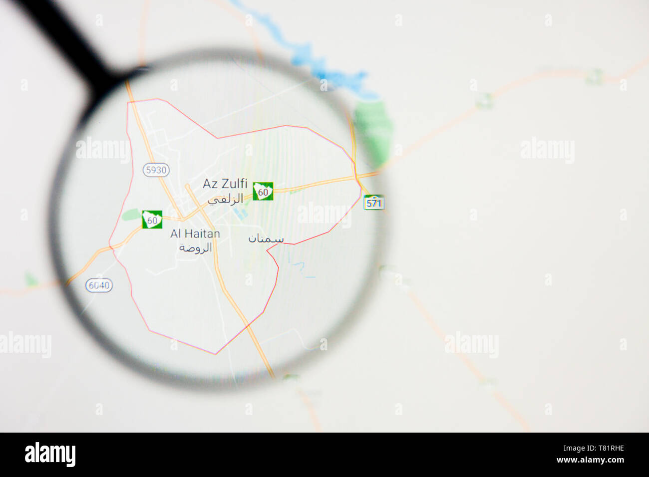 Az Zulfi city in Saudi Arabia visualization illustrative concept on ...