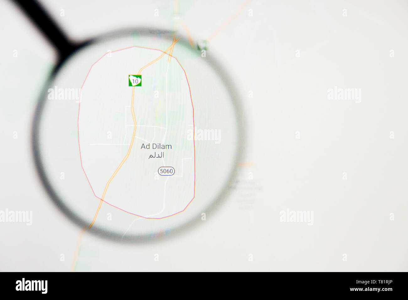 Ad Dilam city in Saudi Arabia visualization illustrative concept on ...