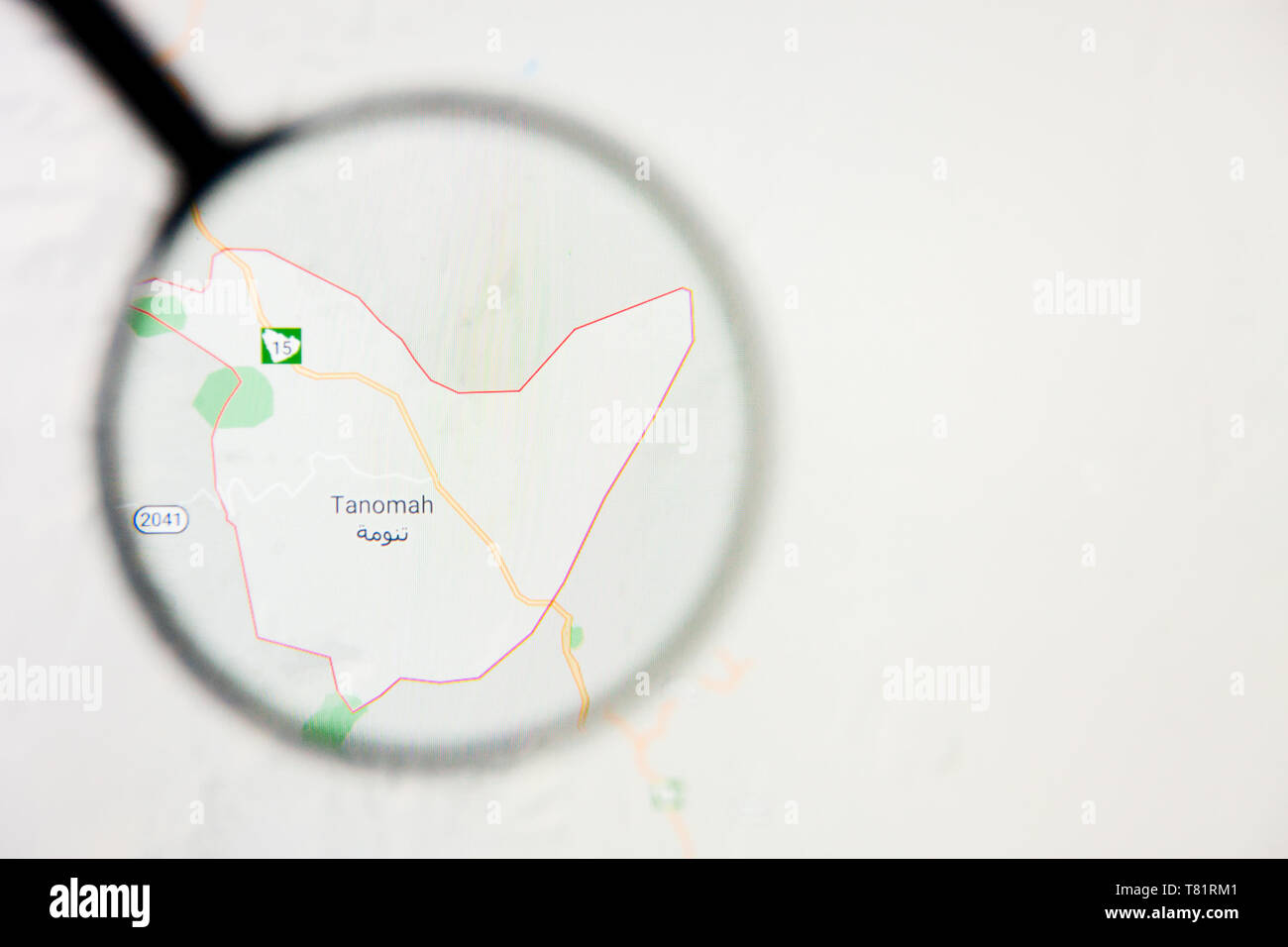 Tanumah city in Saudi Arabia visualization illustrative concept on ...