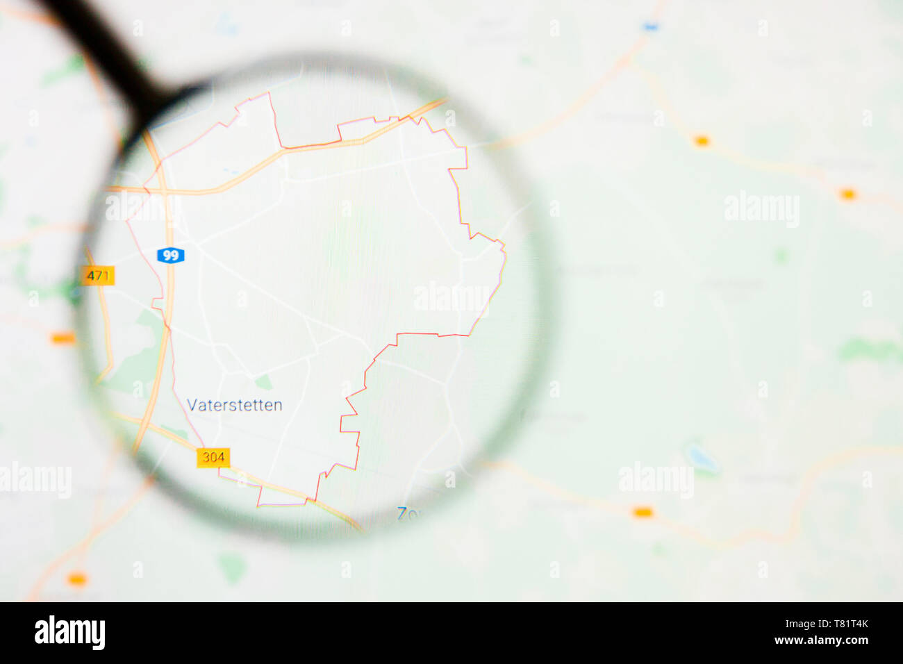 Vaterstetten city in Germany, Bavaria visualization illustrative ...