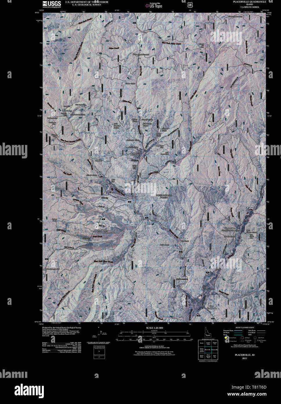 Map of placerville hi-res stock photography and images - Alamy