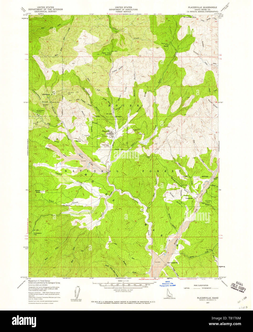 Map of placerville hi-res stock photography and images - Alamy