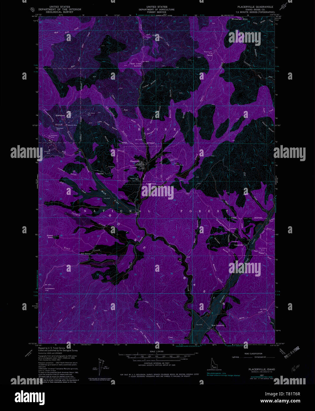 Map of placerville hi-res stock photography and images - Alamy