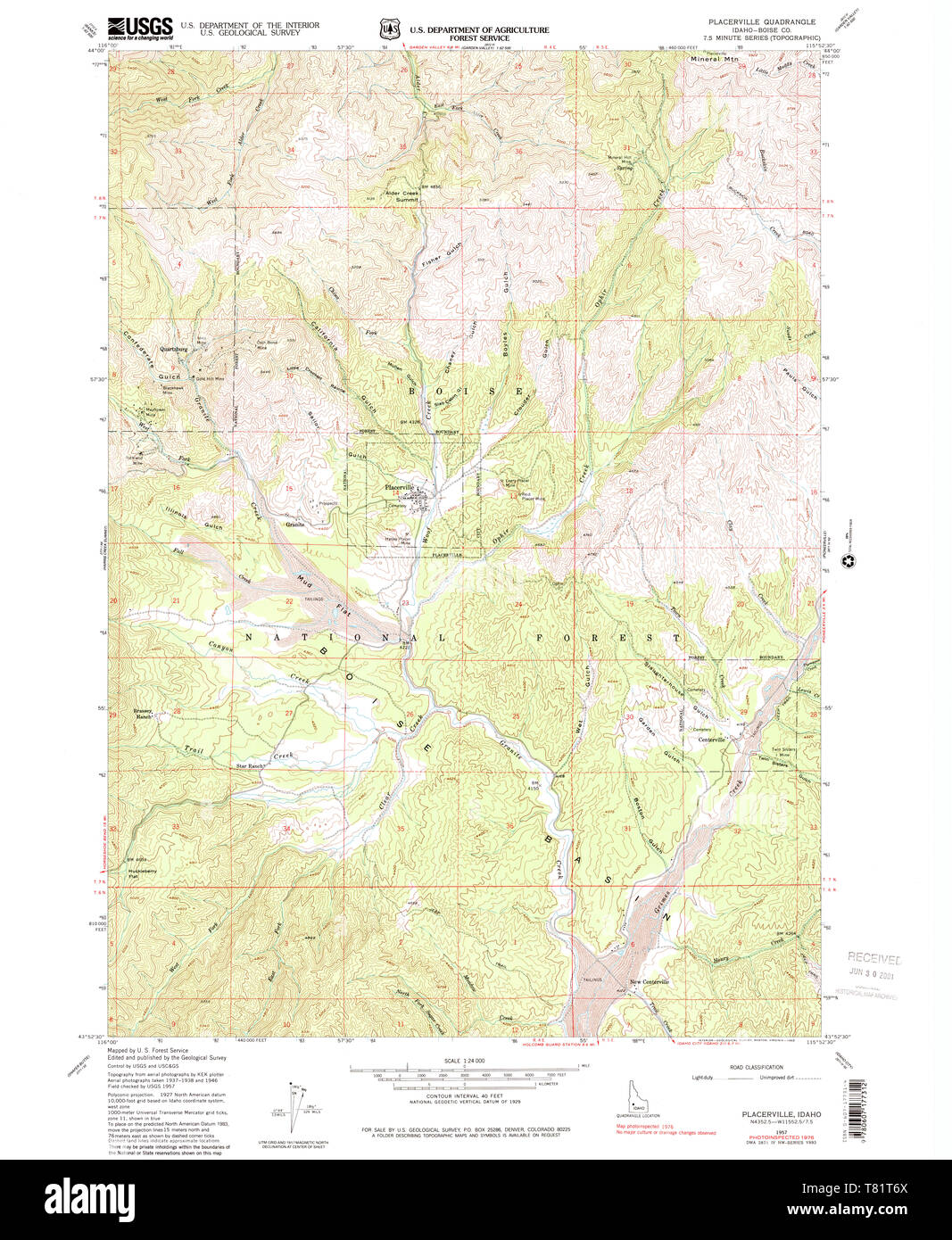 Map of placerville hi-res stock photography and images - Alamy