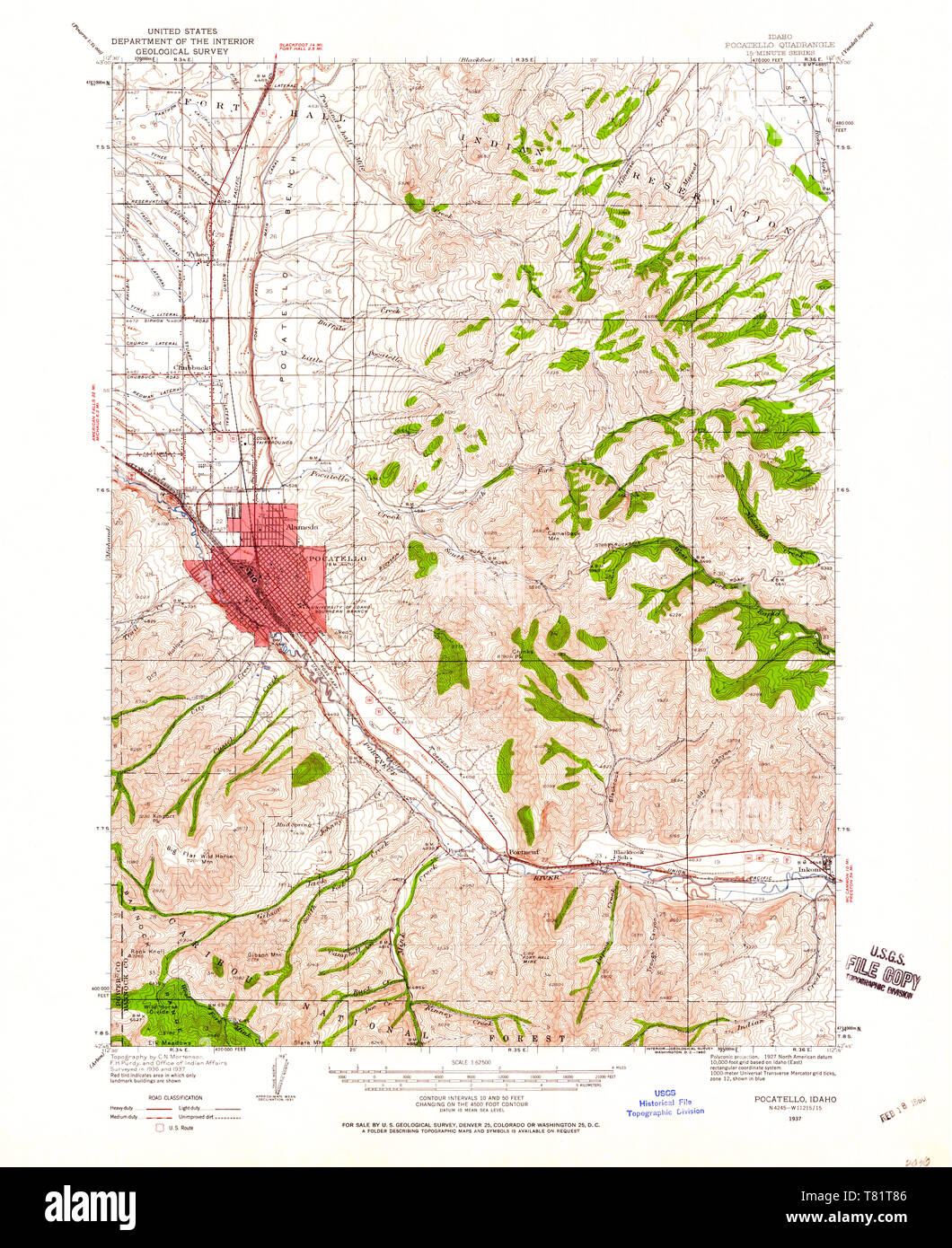 Map of pocatello hi-res stock photography and images - Alamy