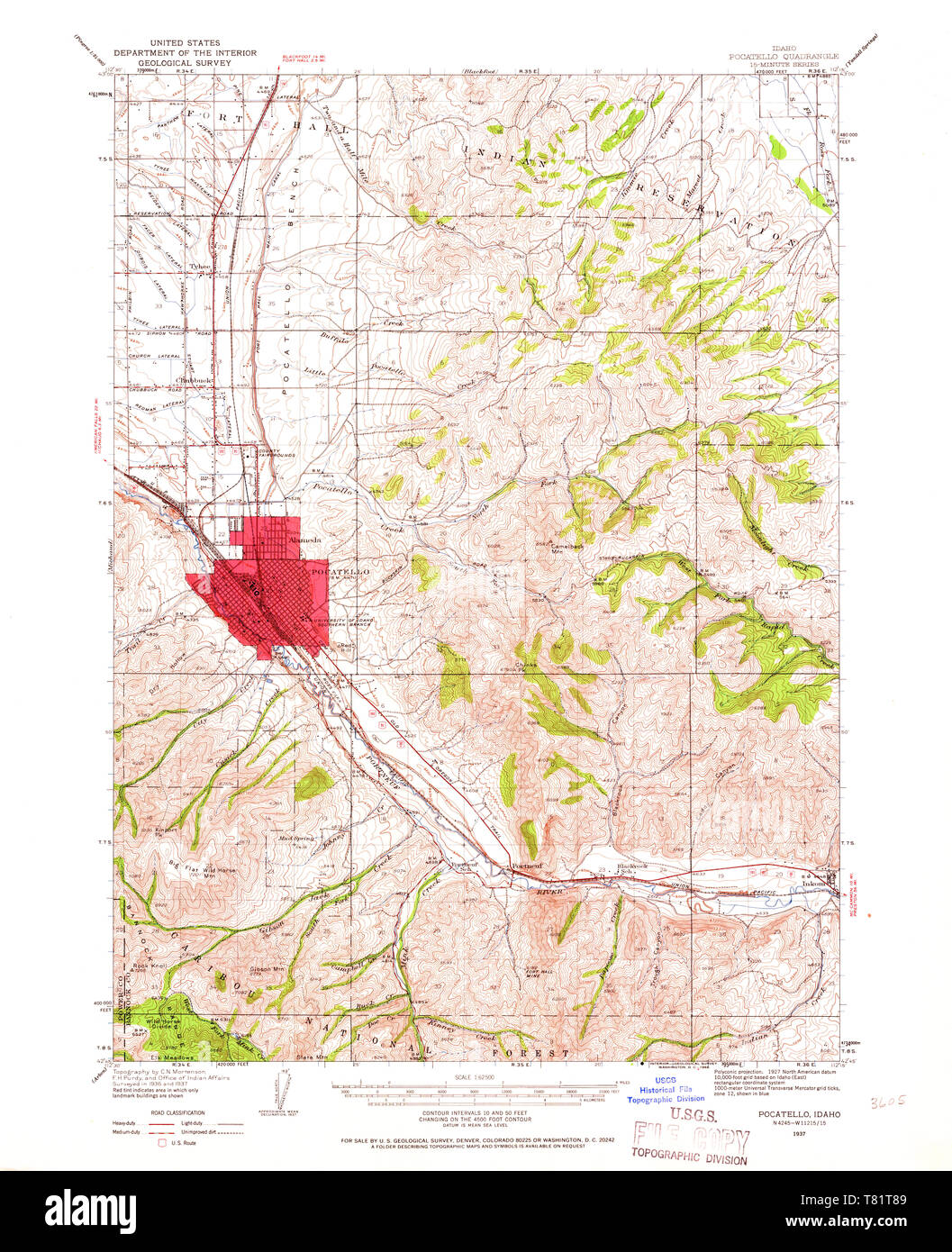 Map of pocatello hi-res stock photography and images - Alamy