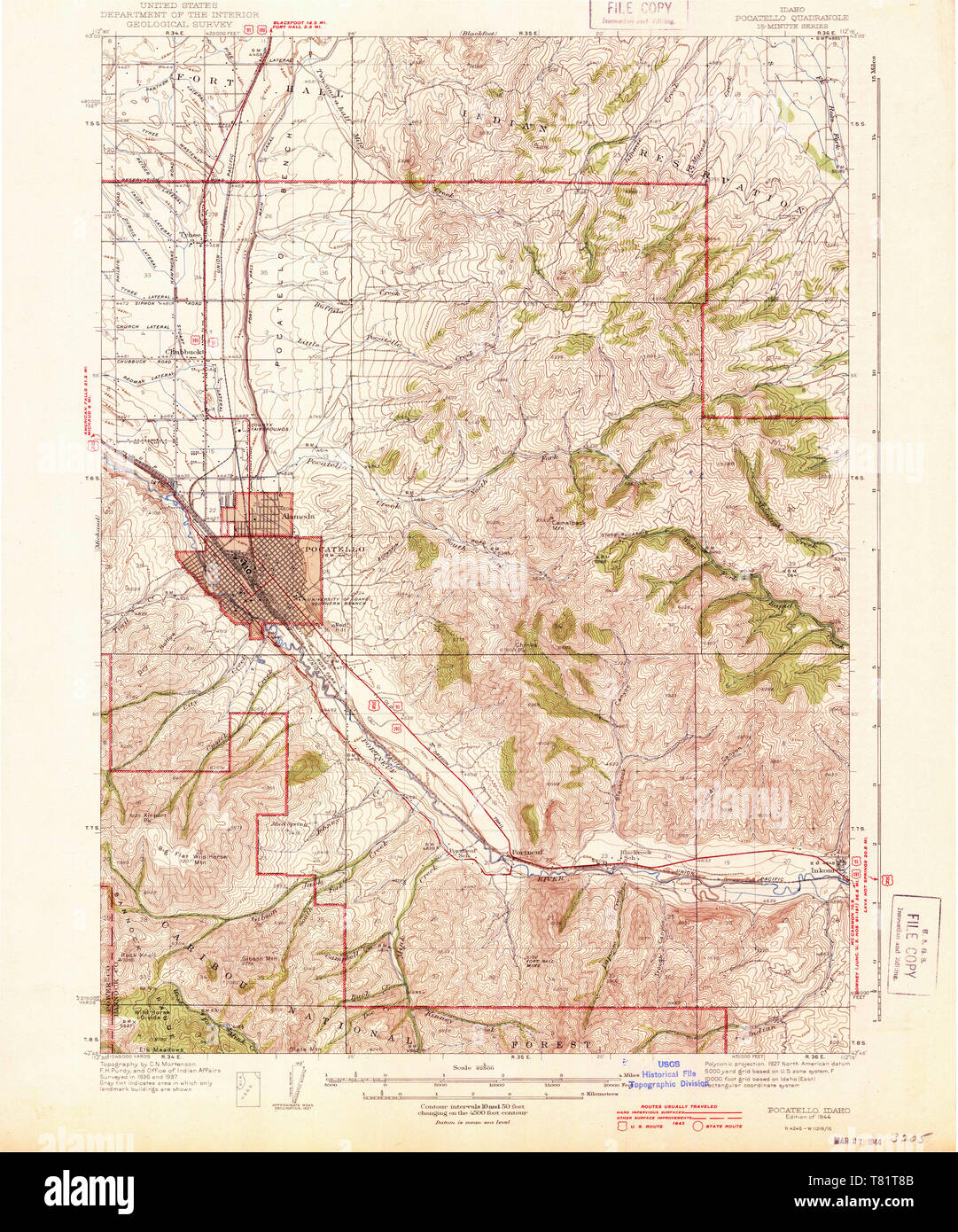 Map of pocatello hi-res stock photography and images - Alamy