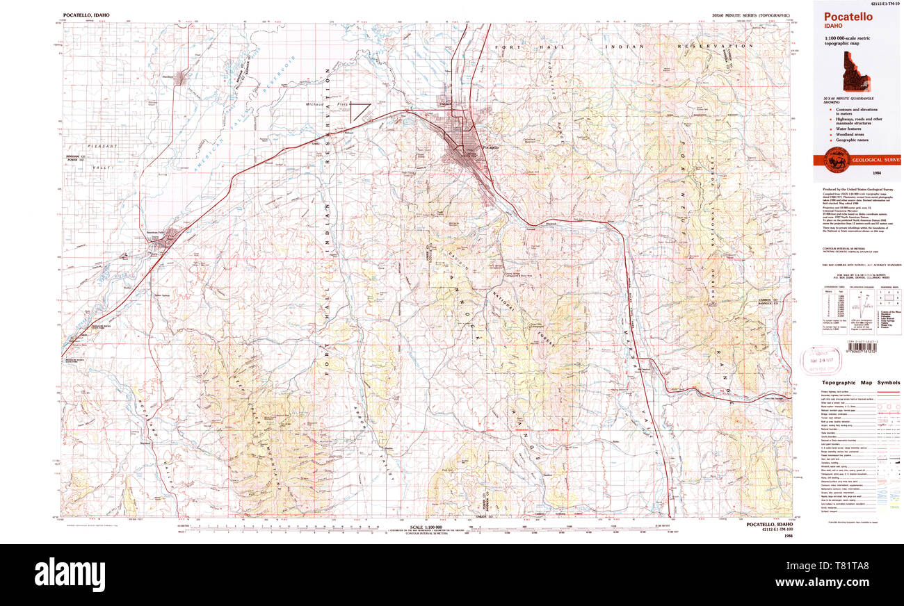 Map of pocatello hi-res stock photography and images - Alamy