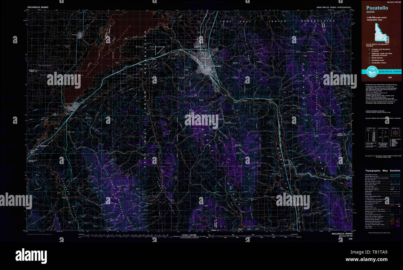 Pocatello idaho map hi-res stock photography and images - Alamy