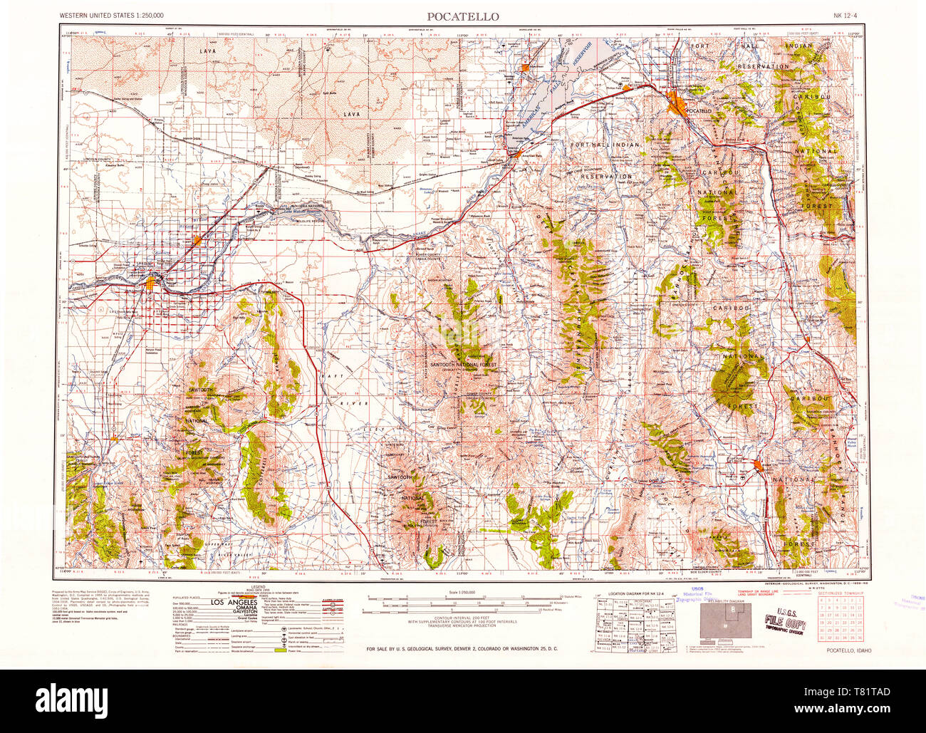 Pocatello idaho map hi-res stock photography and images - Alamy