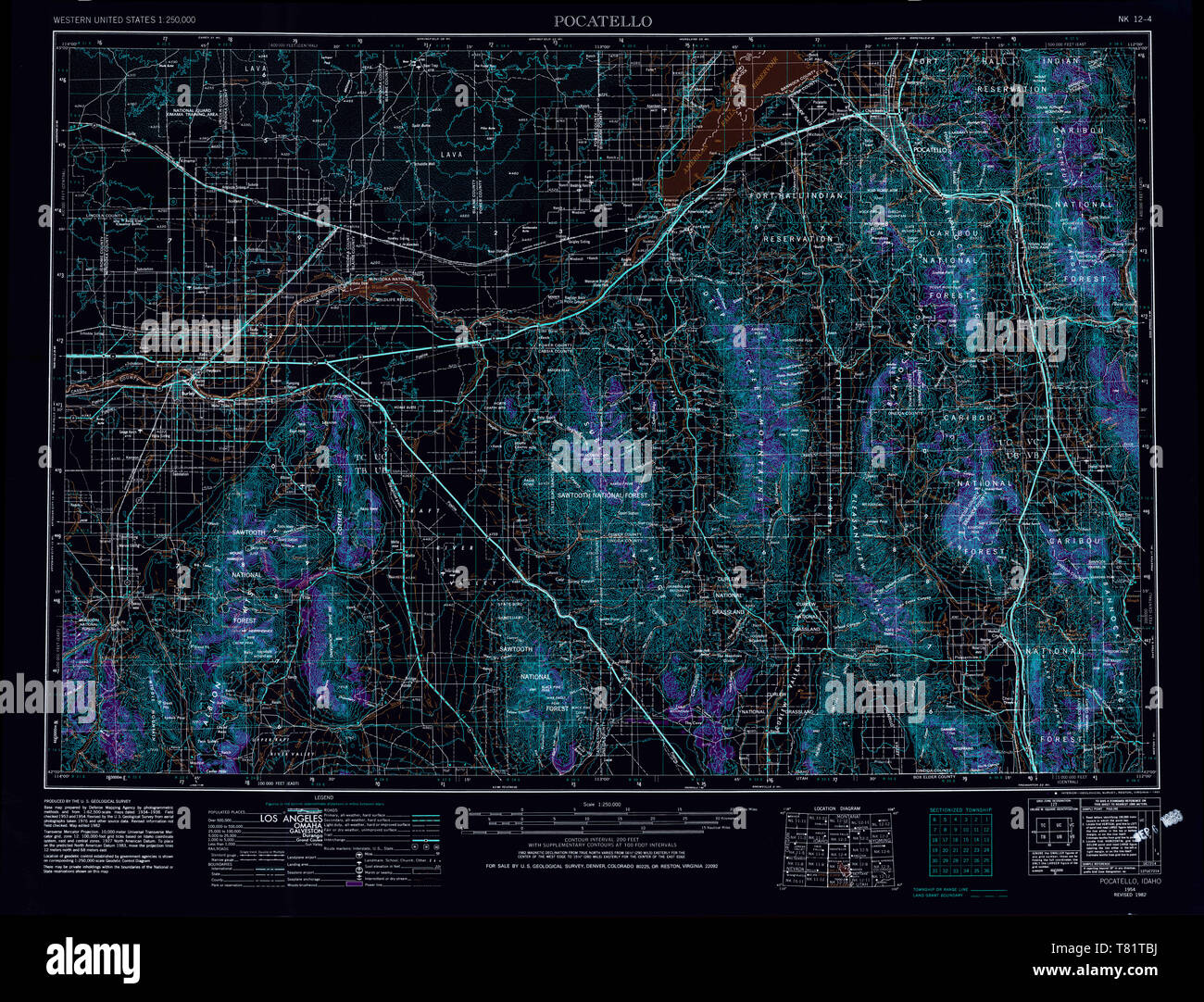 Map of pocatello hi-res stock photography and images - Alamy