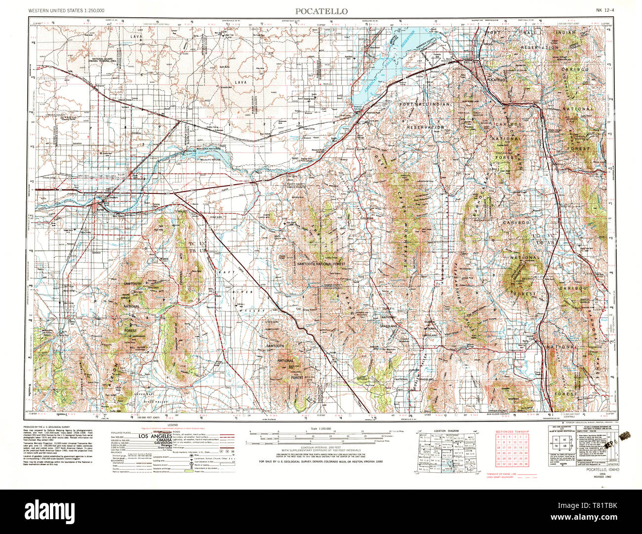 Map of pocatello hi-res stock photography and images - Alamy