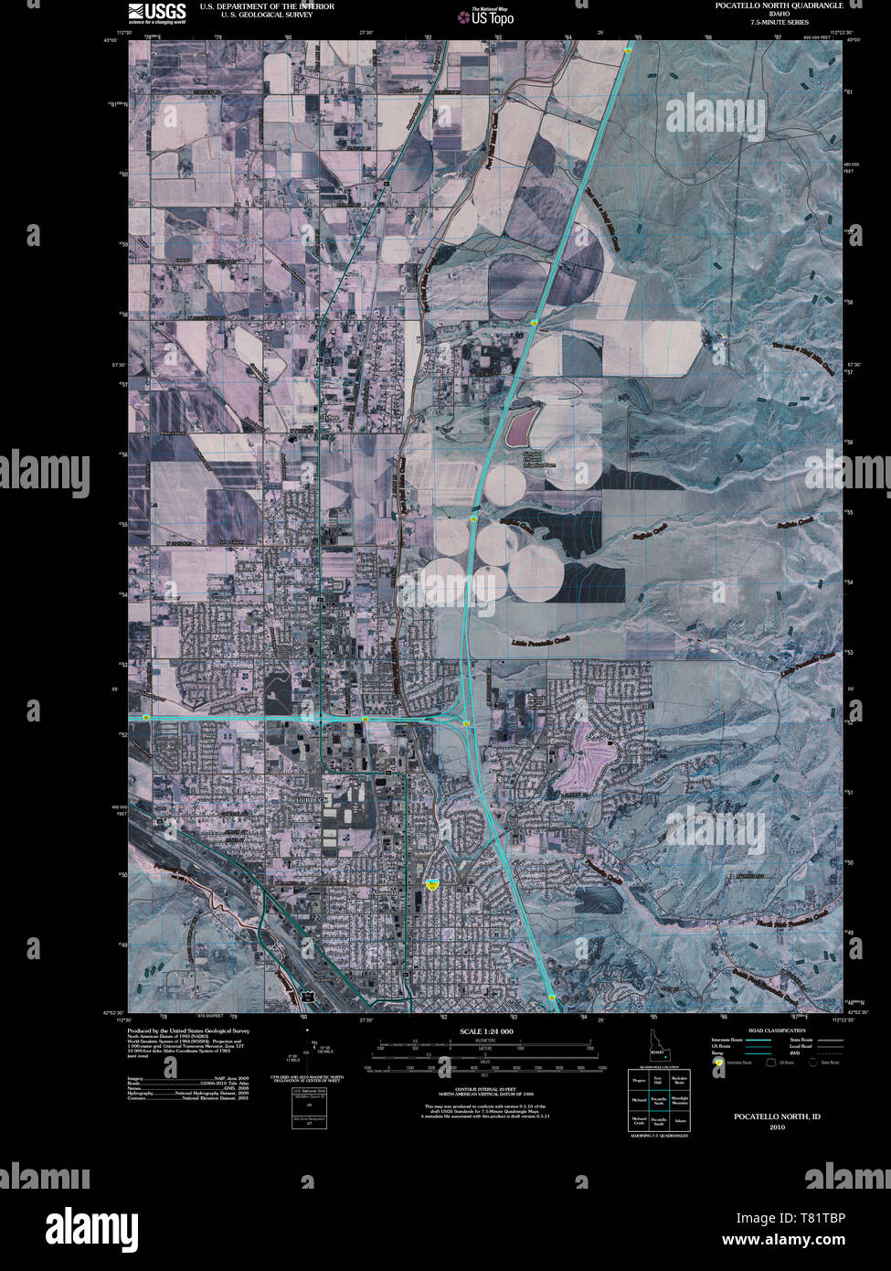 Map of pocatello hi-res stock photography and images - Alamy