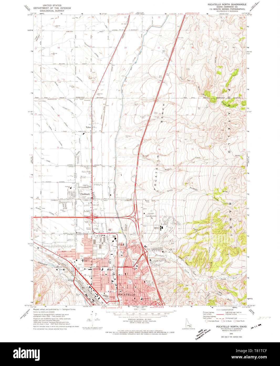 Map of pocatello Cut Out Stock Images & Pictures - Alamy