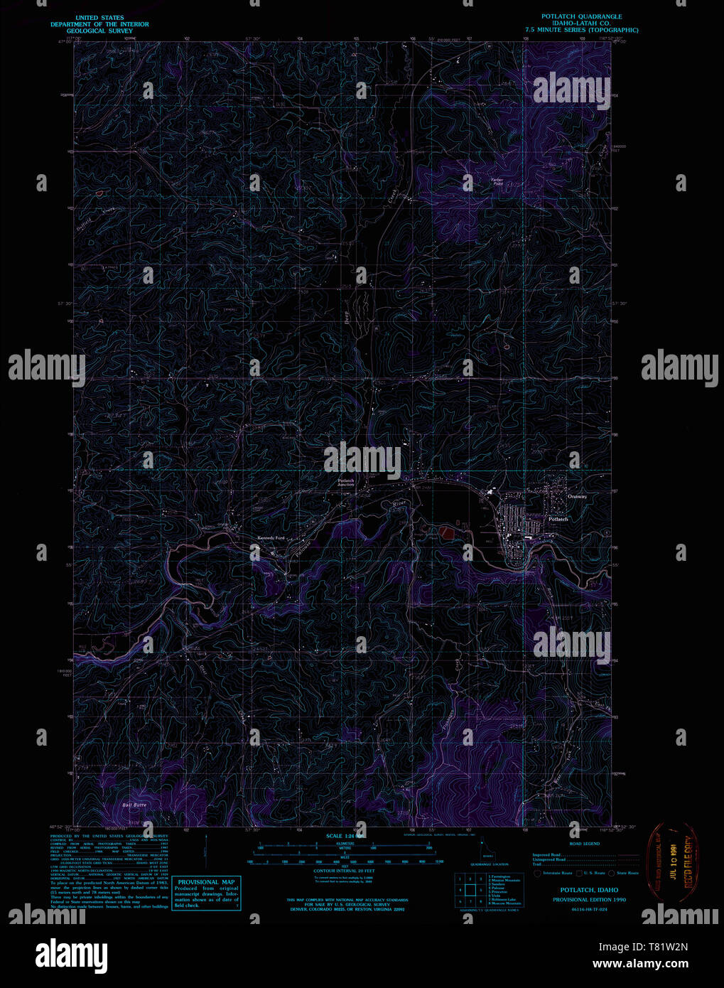 Map of potlatch hi-res stock photography and images - Alamy