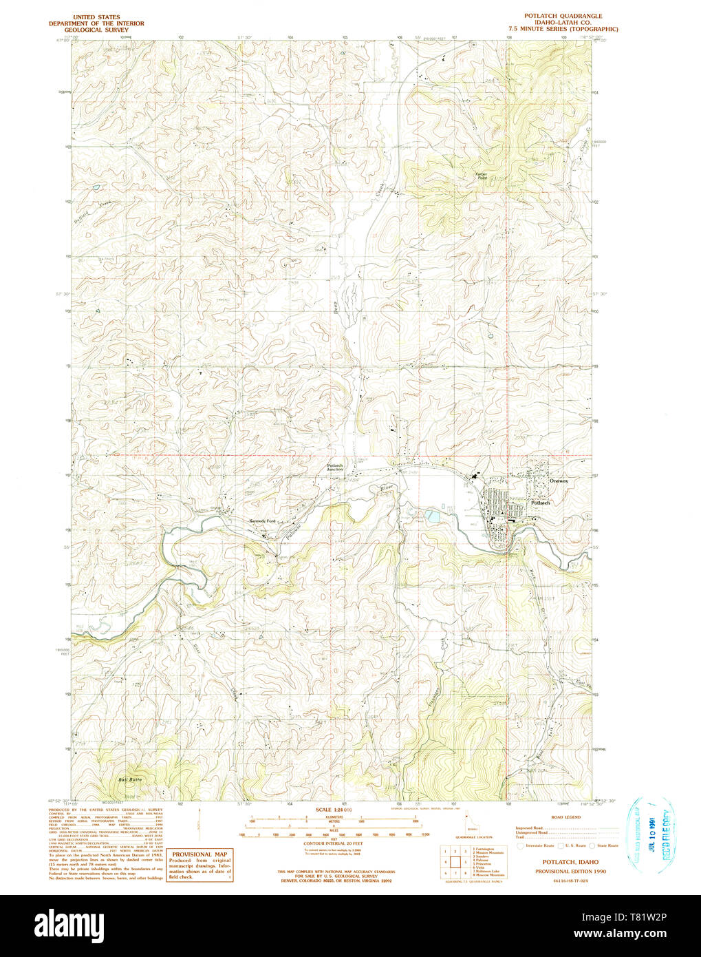 Map of potlatch hi-res stock photography and images - Alamy