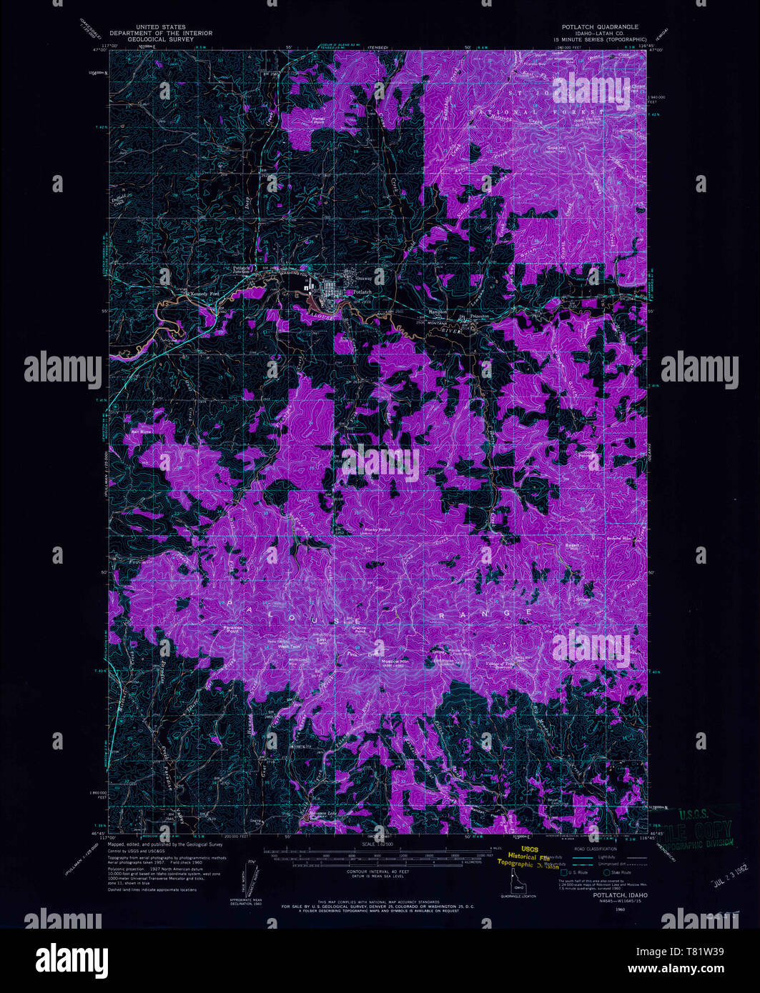 Map of potlatch hi-res stock photography and images - Alamy