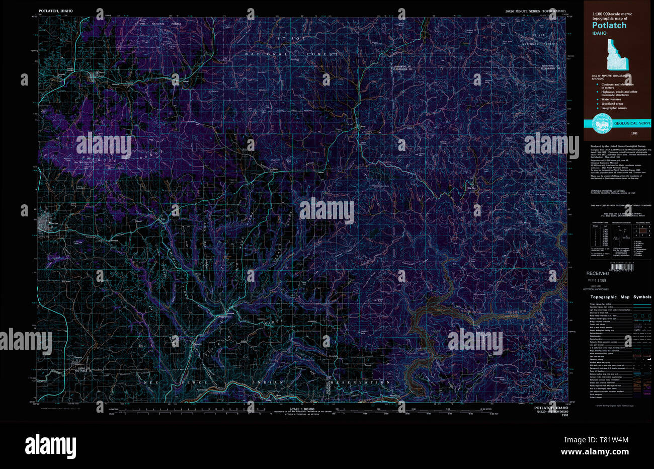 Map of potlatch hi-res stock photography and images - Alamy