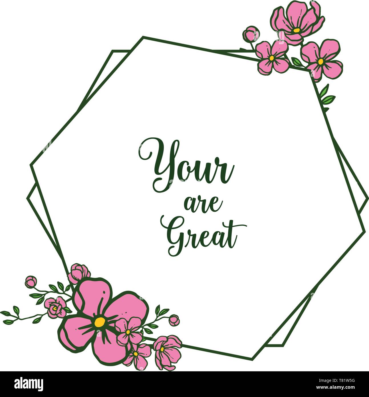 Vector illustration design card your are great with various texture of ...