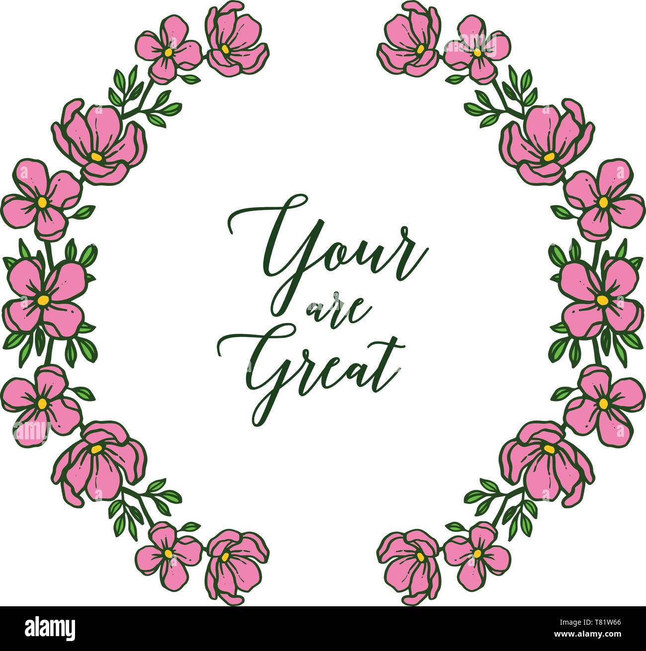 Vector illustration design card your are great with various texture of ...