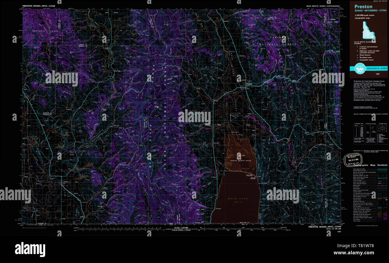 Map of preston idaho hi-res stock photography and images - Alamy