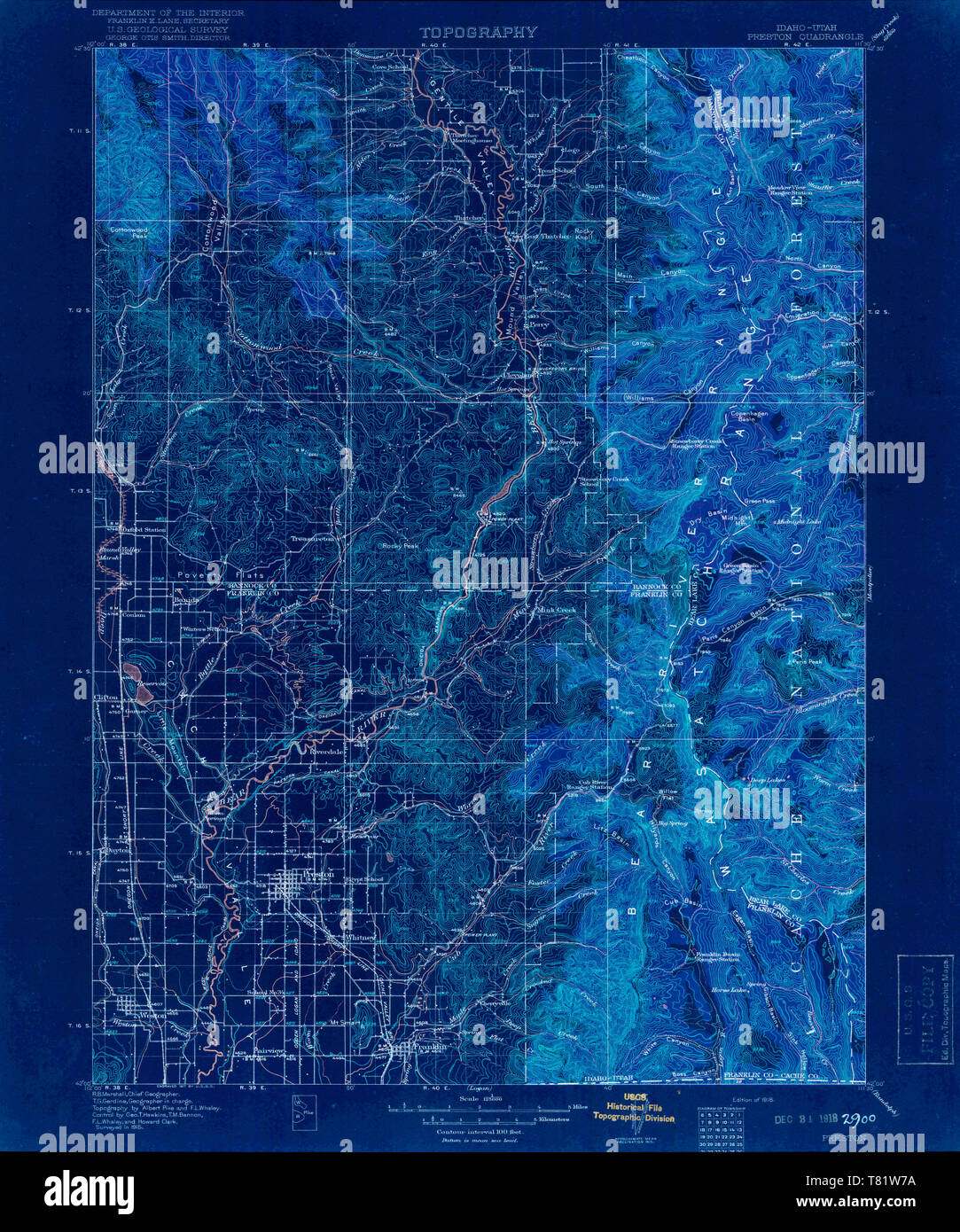 Map of preston idaho hi-res stock photography and images - Alamy